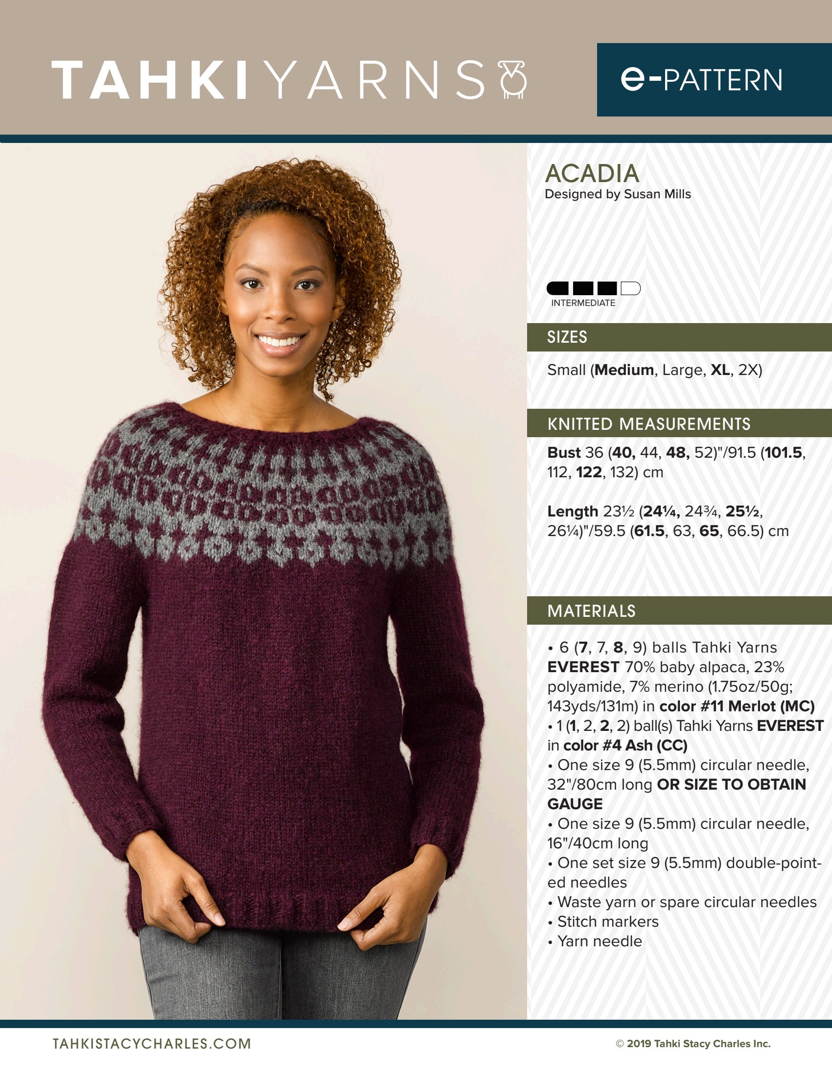 Tahki Yarns Acadia PDF - Yarn.com