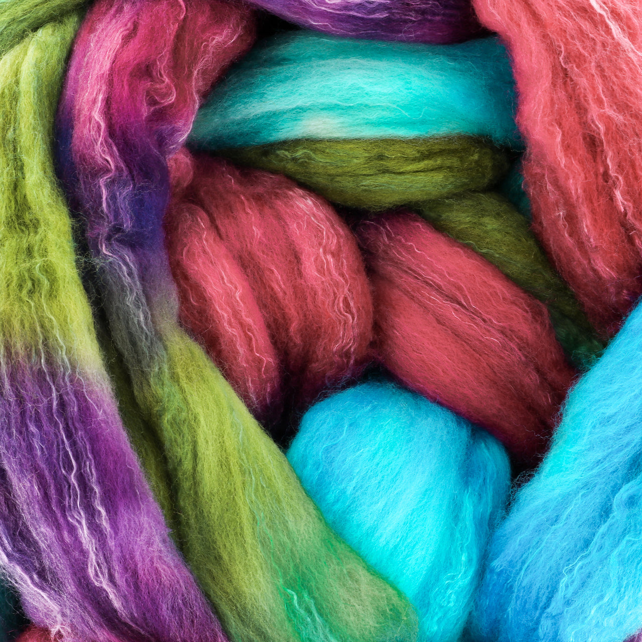 Frabjous Fibers Organic Polwarth/Silk Hand-Dyed Top Yarn - Wool